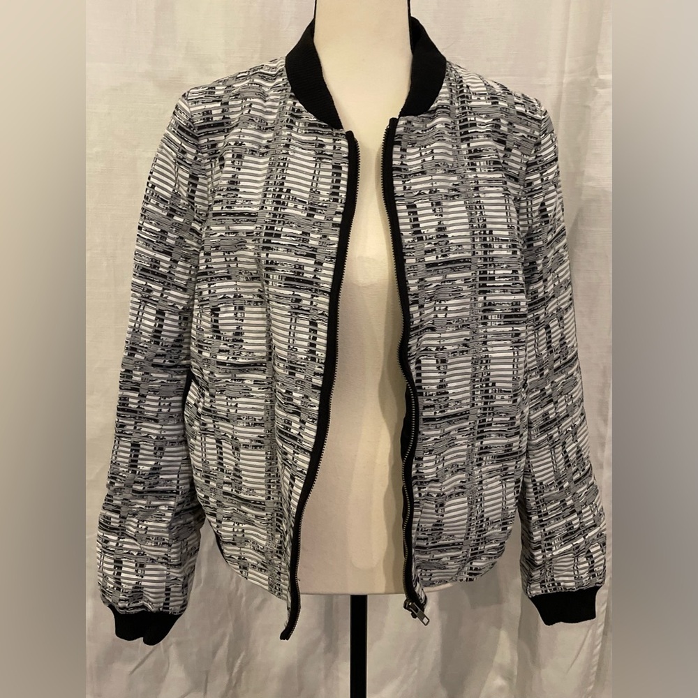 Helene Berman Jacket - Black & White - Printed - Pock… - Gem